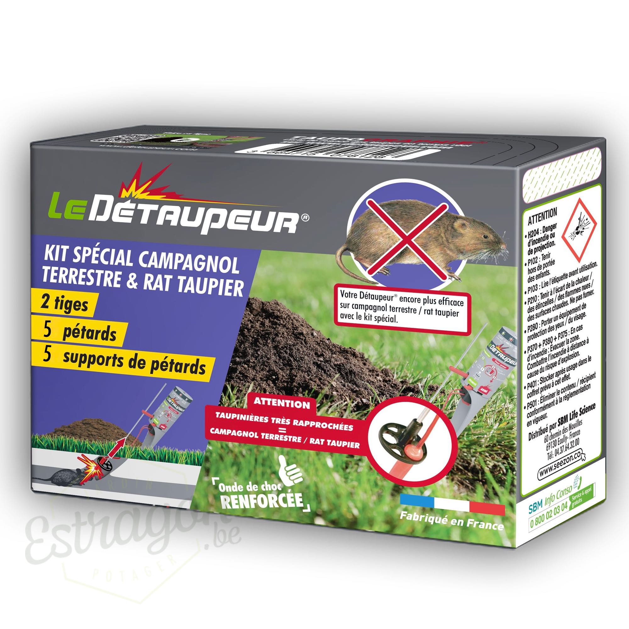 Kit Campagnol Terrestre - Rat Taupier - Le détaupeur - Eradic - Estragon.be